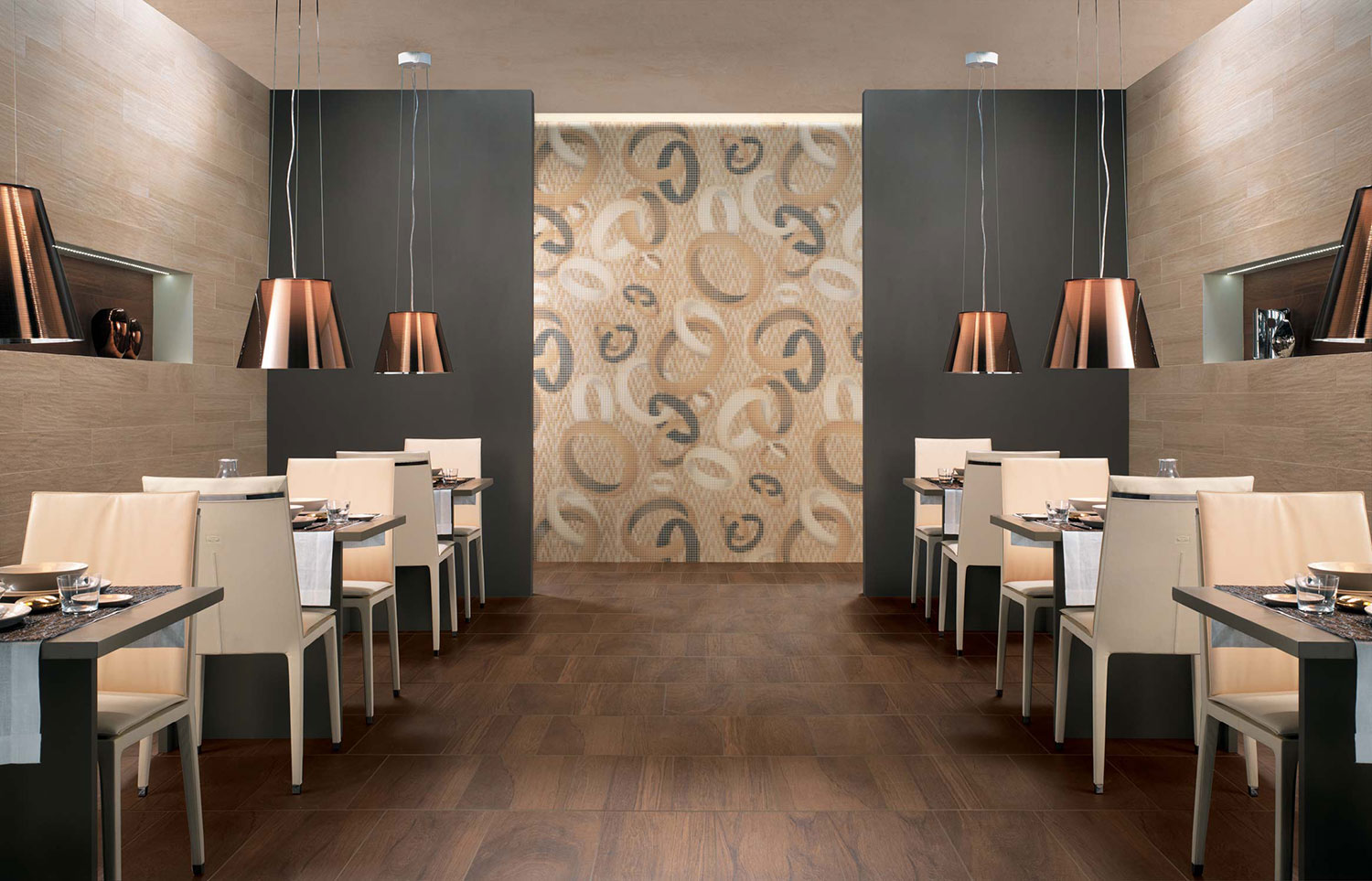Carrelage Marron pour Restaurants | Carreaux Restaurants de couleur Marron